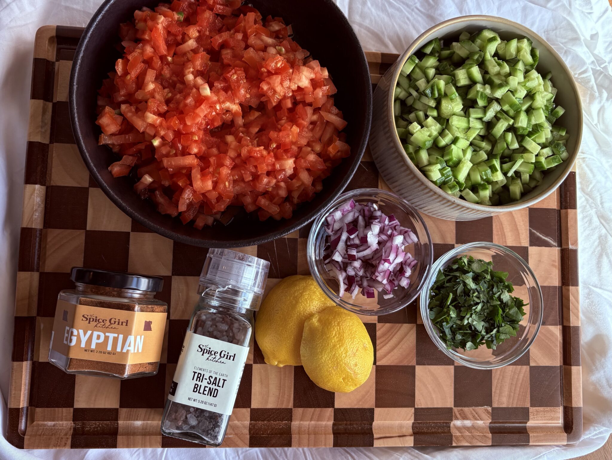 Salata Baladi (National Egyptian Salad) - The Spice Girl Kitchen